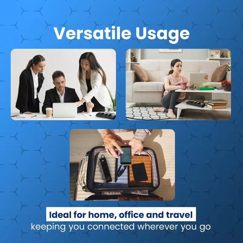 Portronics Power Plate II Extension Board – 1500W, 3 USB Ports