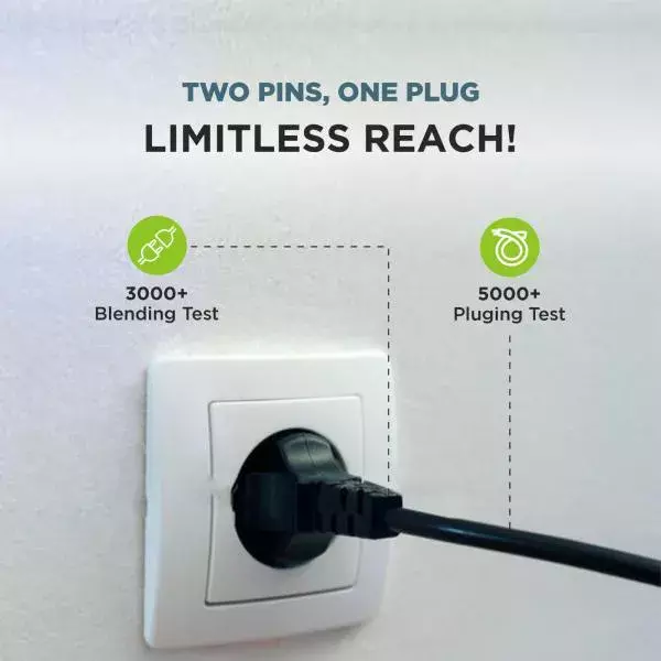 Heavy Duty 2-Pin Power Extension Cord – Male to Female