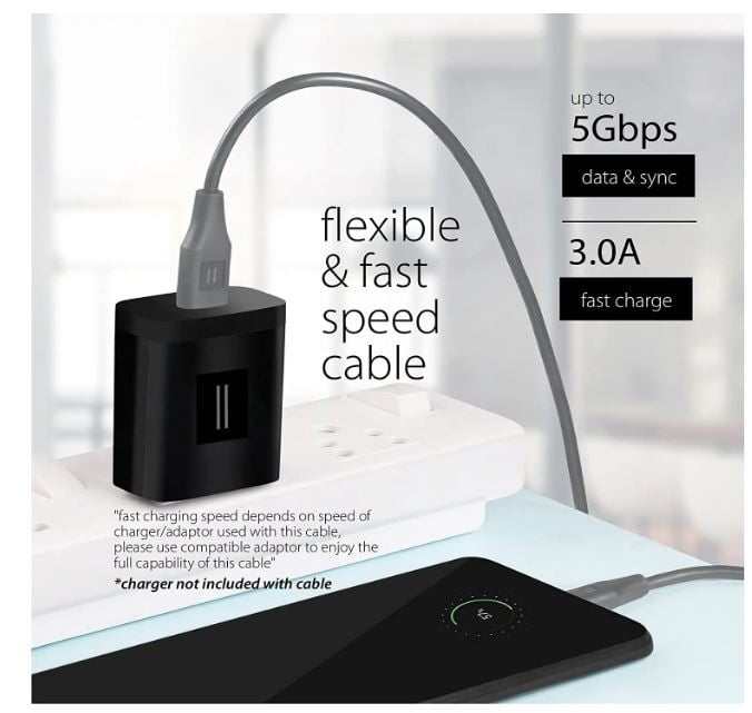 Champion USB A to Type-C Cable – 3A Fast Charging & Sync | Buy Now