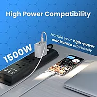 Portronics Power Plate II Extension Board – 1500W, 3 USB Ports