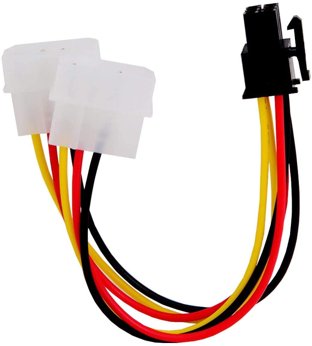 2 SMPS Male to 6 Pin Female Cable - Secure Power Splitter