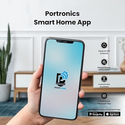 Portronics Splug 16 Wifi 16A Smart Plug for AC, Geyser, TVs
