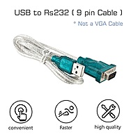USB to Serial DB9 Adapter – High-Speed RS232, Plug & Play, Reliable