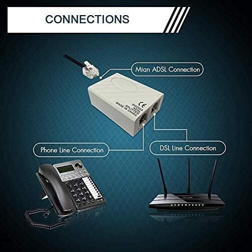 ADSL VDSL RJ11 Splitter for Landline & Modem | Plug & Play