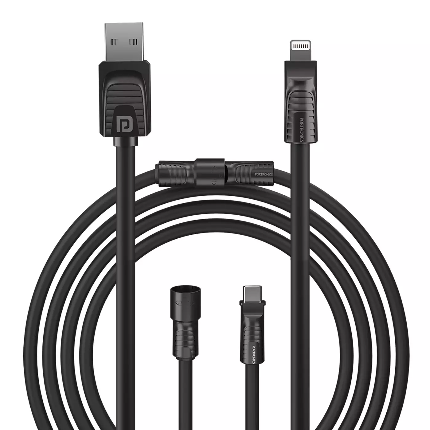 Portronics Konnect Tetra 60W 4-in-1 PD Fast Charging Cable