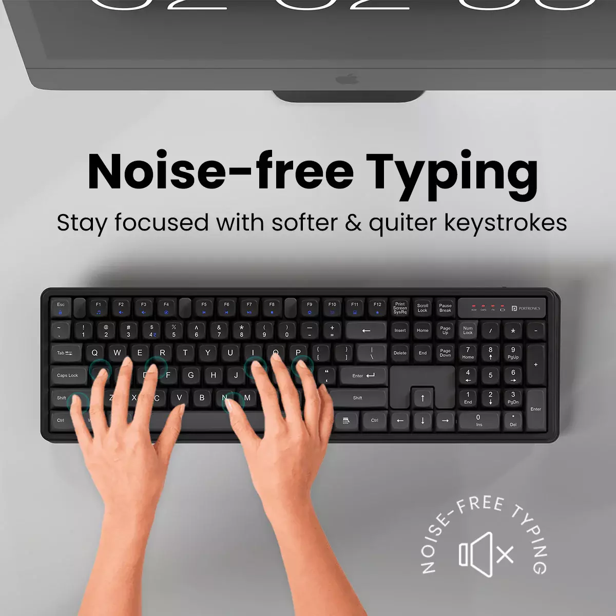 Portronics Key9 Wireless Keyboard & Mouse Combo | Ergonomic, Durable