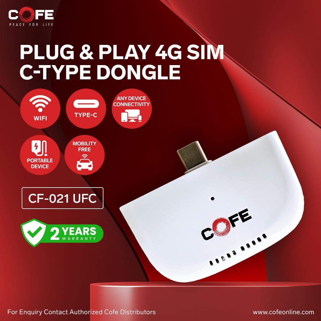 COFE 4G Wireless Dongle | All SIM Support | High-Speed WiFi