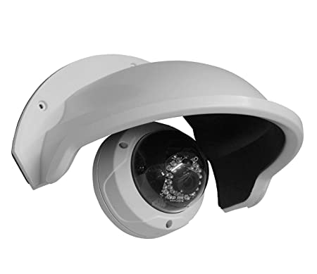 CCTV Camera Shade/Cap - Weather & Bird Protection (White)