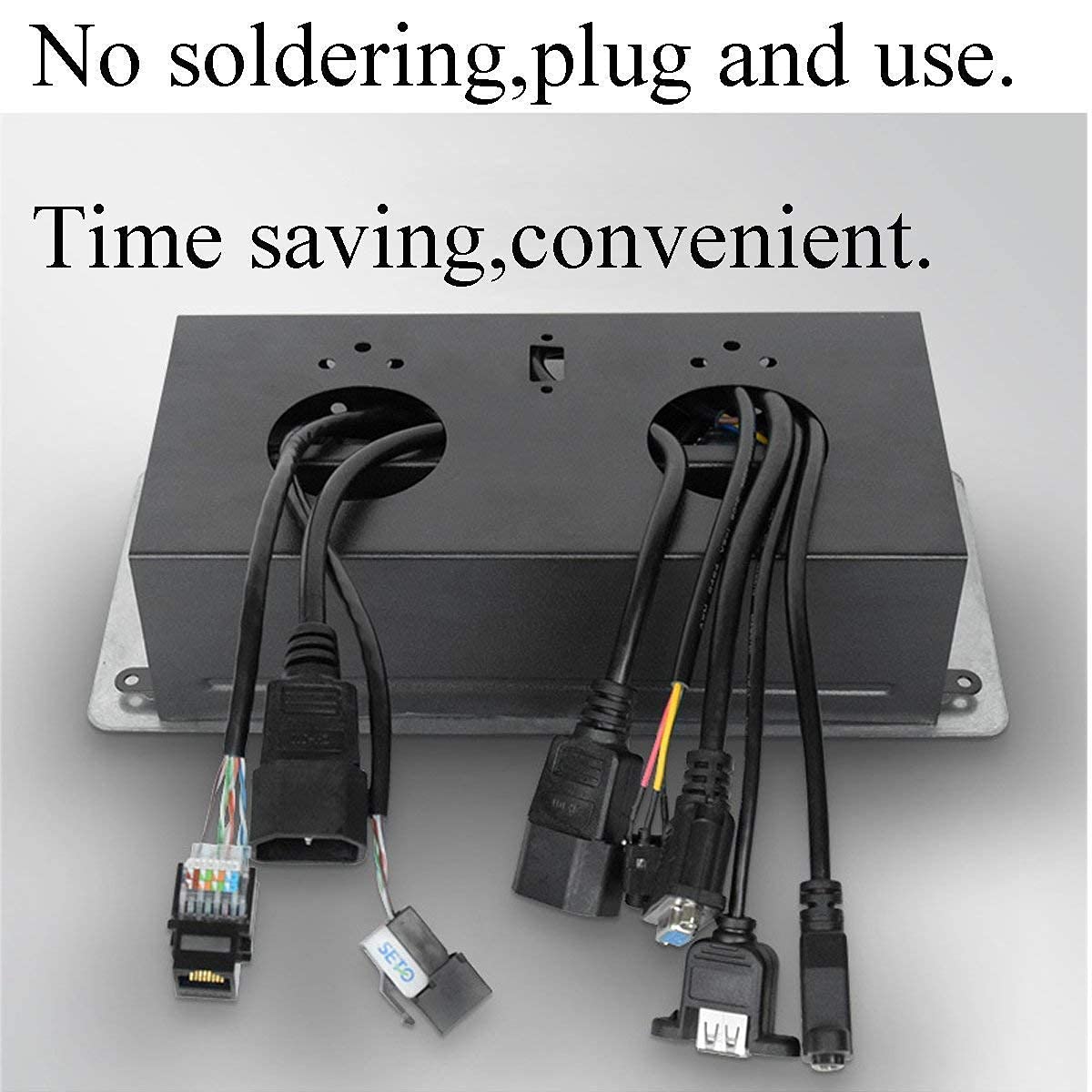 Premium Conference Table Connectivity Box with HDMI, VGA, LAN & Power Ports