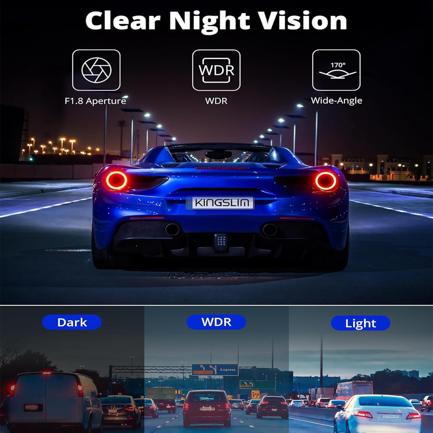Dash Cam 2K WiFi | GPS, G-Sensor, Parking Mode, 170° View