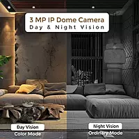 Indoor Smart Dome IP Camera: Motion, Rotation, App View