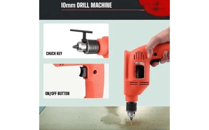 10mm Drill Machine, Powerful, Lightweight, Ideal for DIY and Projects