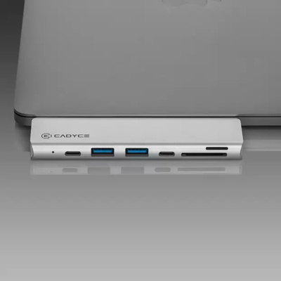 Dual USB-C Mini Docking Station with HDMI, USB, SD & Micro SD