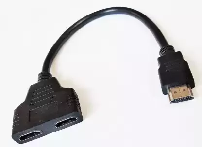 HDMI Male to 2X HDMI Female Y Splitter Switch Adapter Cable