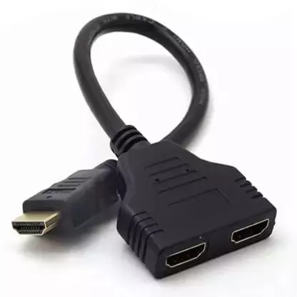 HDMI Male to 2X HDMI Female Y Splitter Switch Adapter Cable