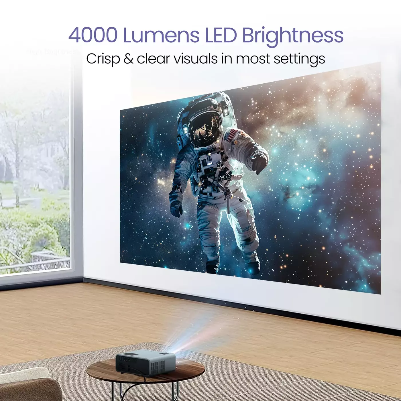 Portronics Beem 450 Smart LED Projector | 1080p Full HD