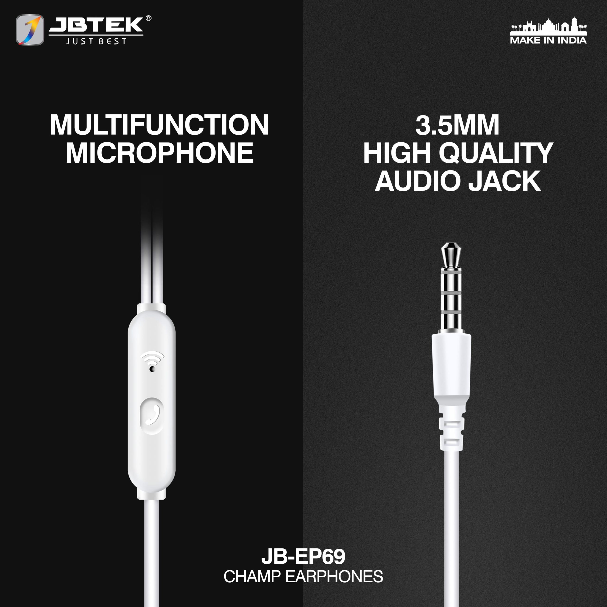 JB-EP69: 3.5mm Wired Earbuds | Hear Clearly Now!