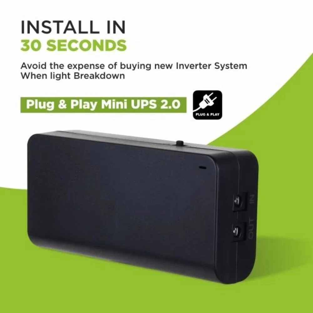 DC 12V Mini UPS for WiFi Router, Alexa, Camera & More