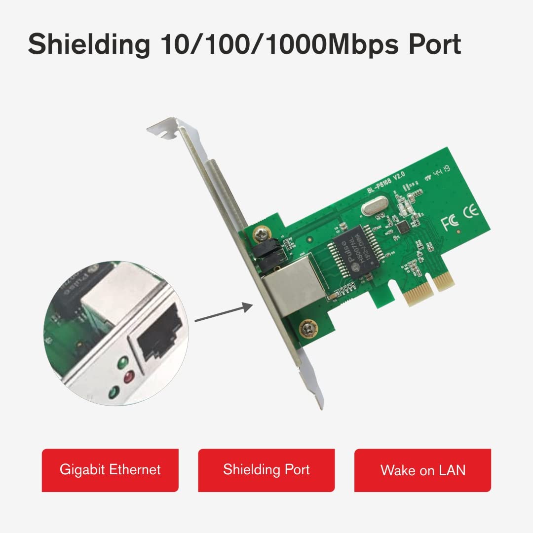 PCI Express LAN Card – 10/100/1000 Mbps Network Adapter