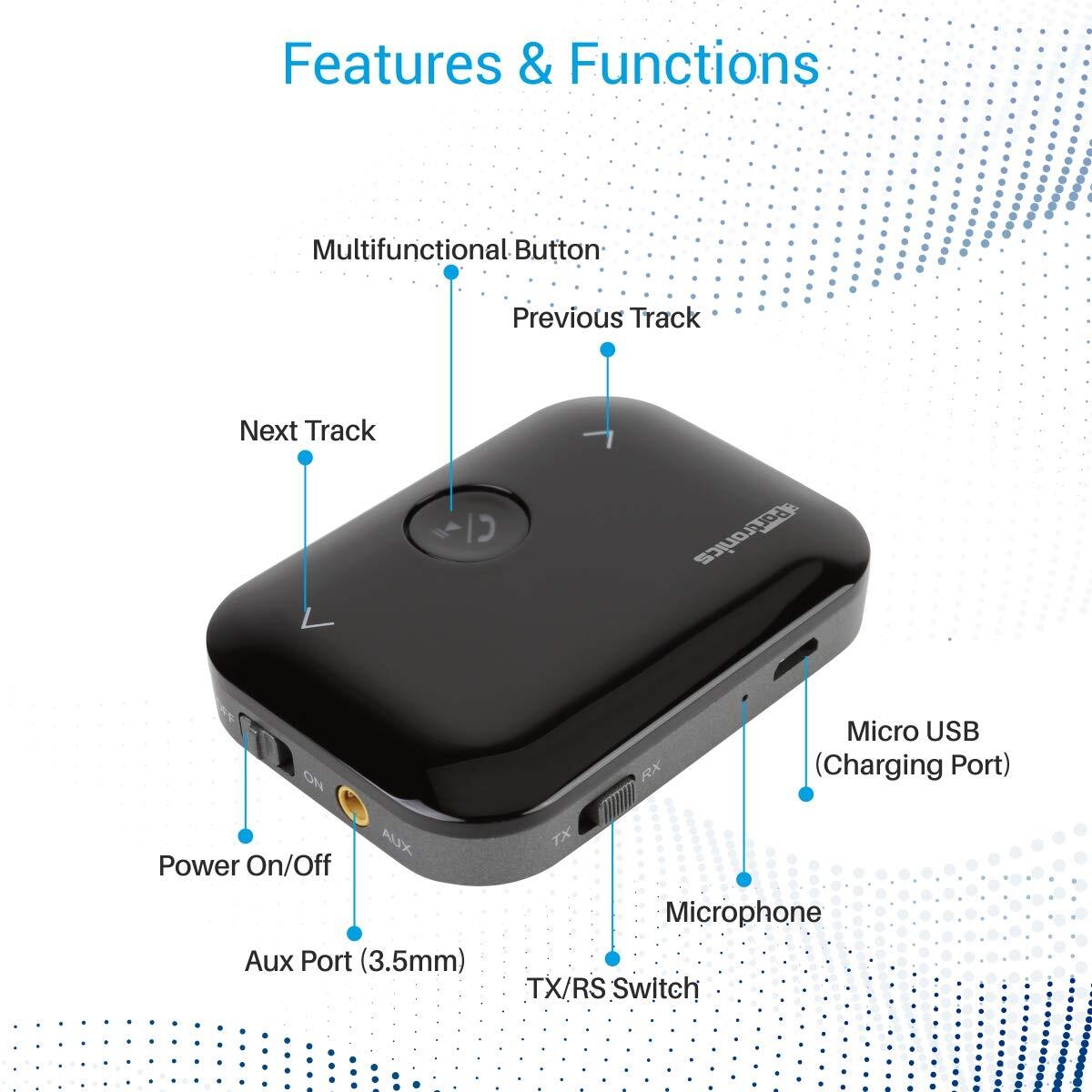 Portronics Auto 14 2-in-1 Bluetooth Transmitter & Receiver
