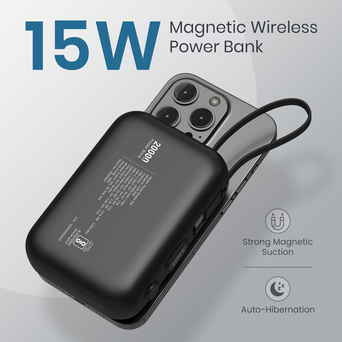 Buy Portronics Power Shutter 20000mAh Magnetic Powerbank