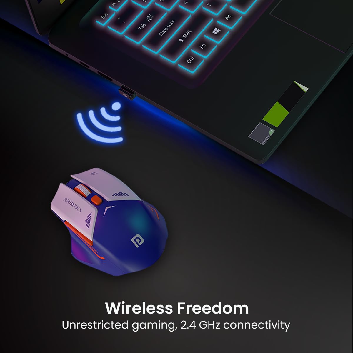 Portronics Vader Pro Wireless Gaming Mouse - Multiple Colors