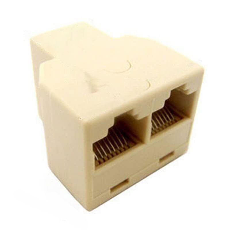 RJ45 LAN Splitter 3-Way Adapter for Ethernet, Phone, Internet