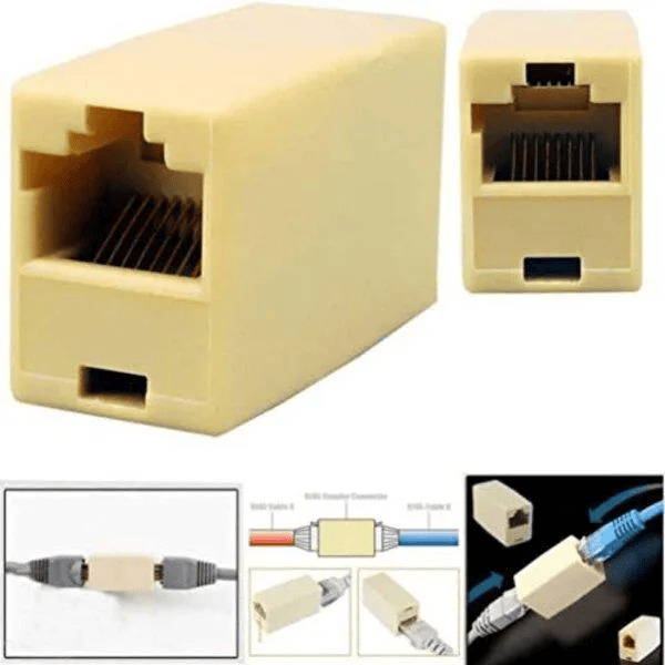 RJ45 LAN Splitter 3-Way Adapter for Ethernet, Phone, Internet