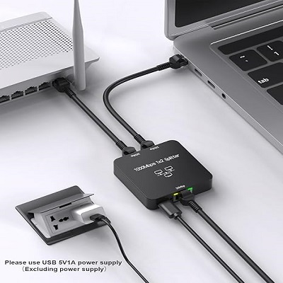 RJ45 Gigabit Network Splitter 1x2 & 1x4 | High-Speed LAN