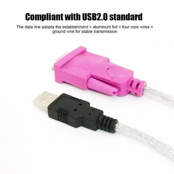 USB to Serial DB9 Adapter – High-Speed RS232, Plug & Play, Reliable