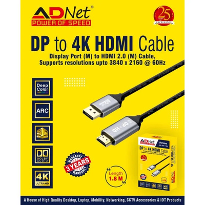 4K DP to HDMI Adapter | DisplayPort to HDMI Cables Buy Now!