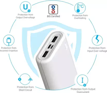 Portronics Indo 20X 20000mAh Power Bank | Dual USB Output