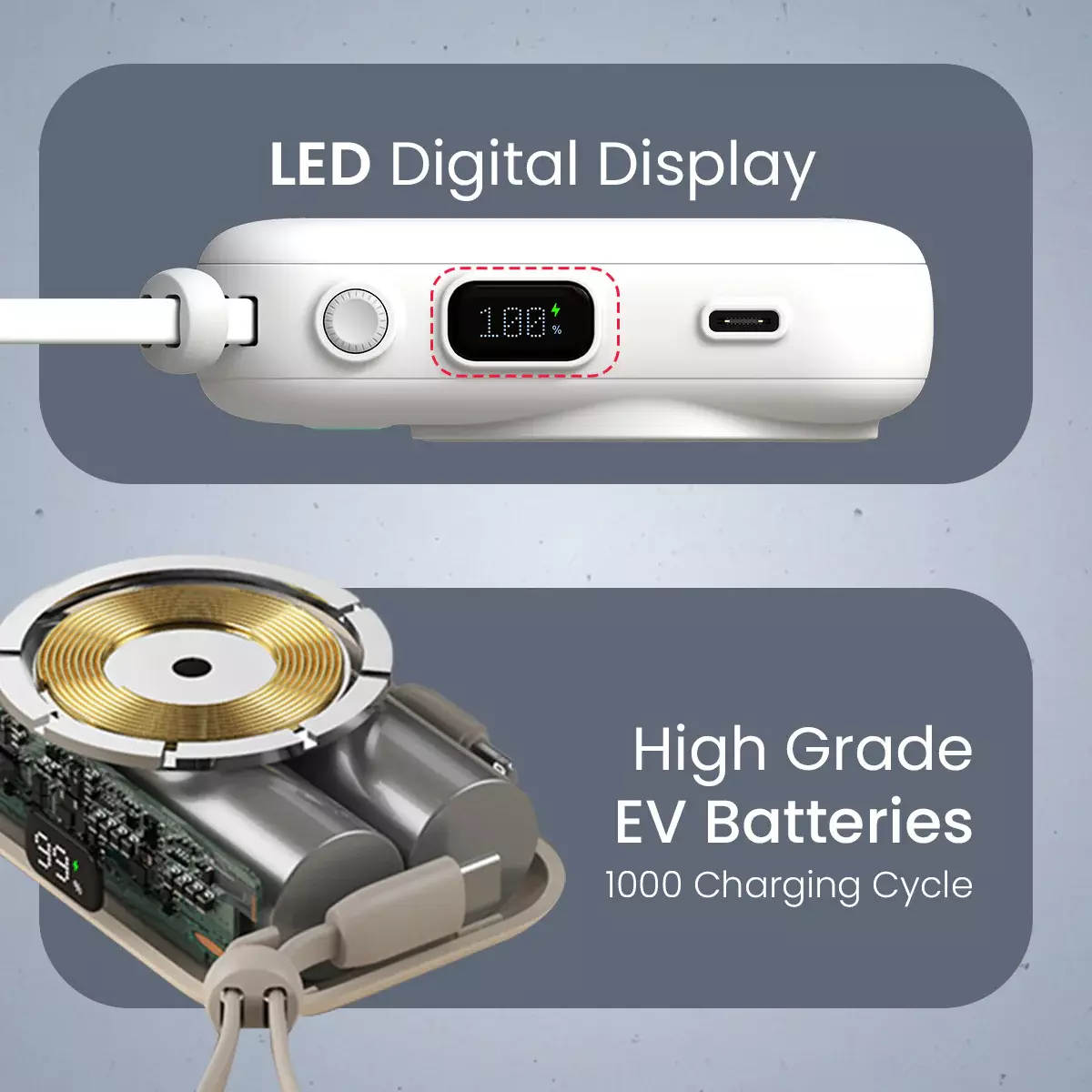 Portronics 15W Wireless Power Bank – Fast & Magnetic!