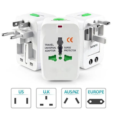 Universal Travel Adapter | Multi-Country Plug with LED & Safety